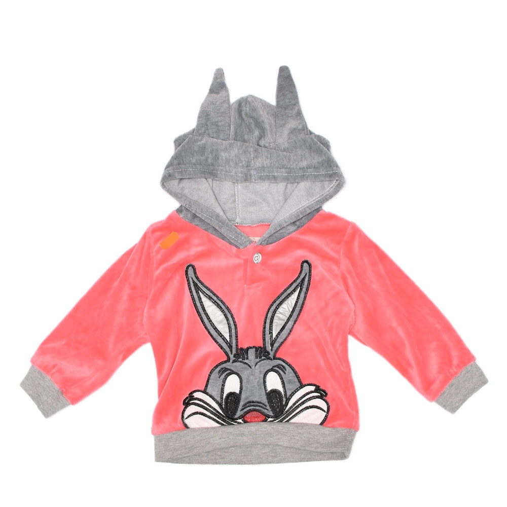 Bluză cu mâneci lungi fete, personaj desene animate, iepure, glugă ...