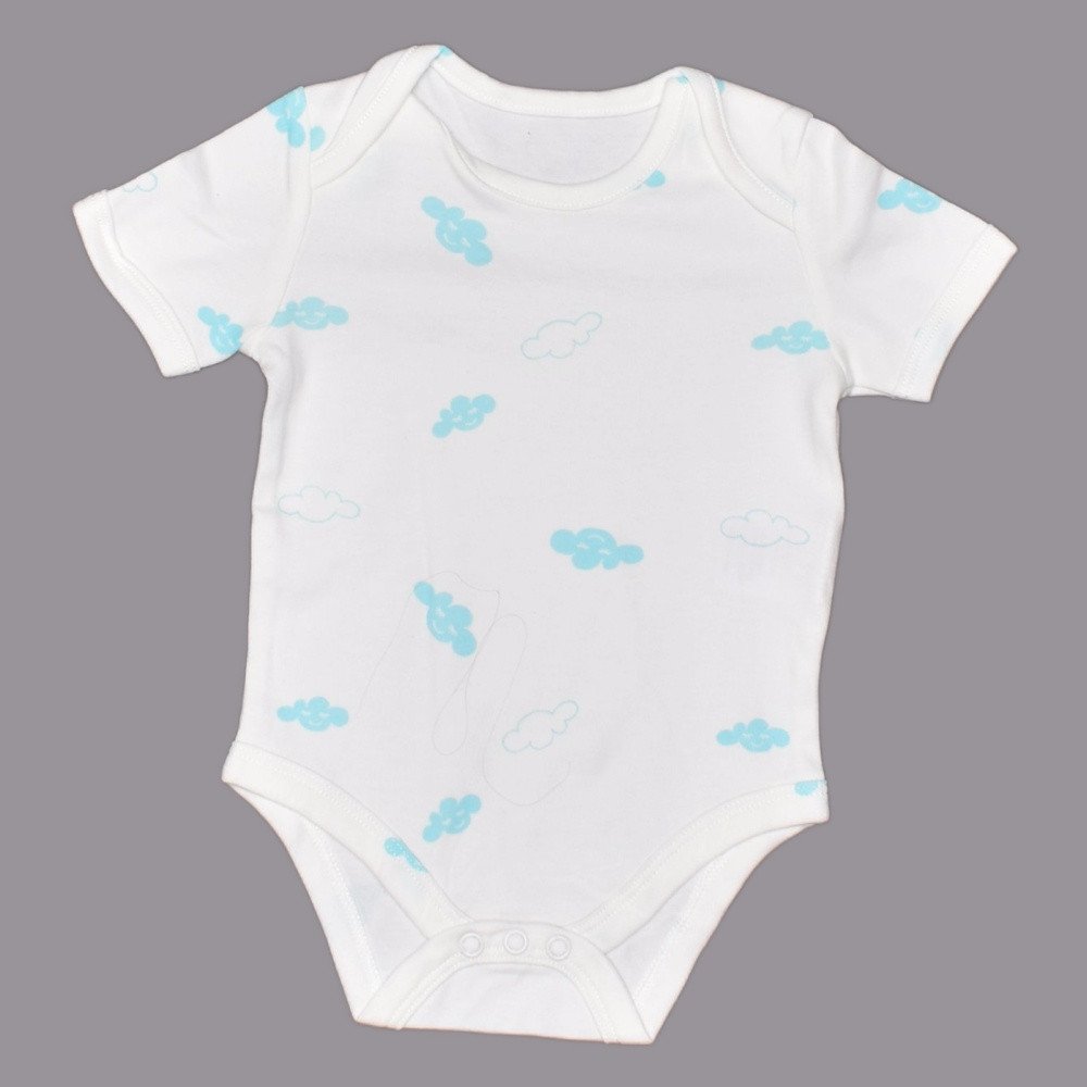 Body alb cu nori turcoaz, 68 (3-6 luni) Alte mărci