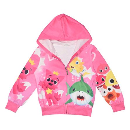 Hanorac Baby Shark colorat fete, 110 (4-5 ani) Alte mărci