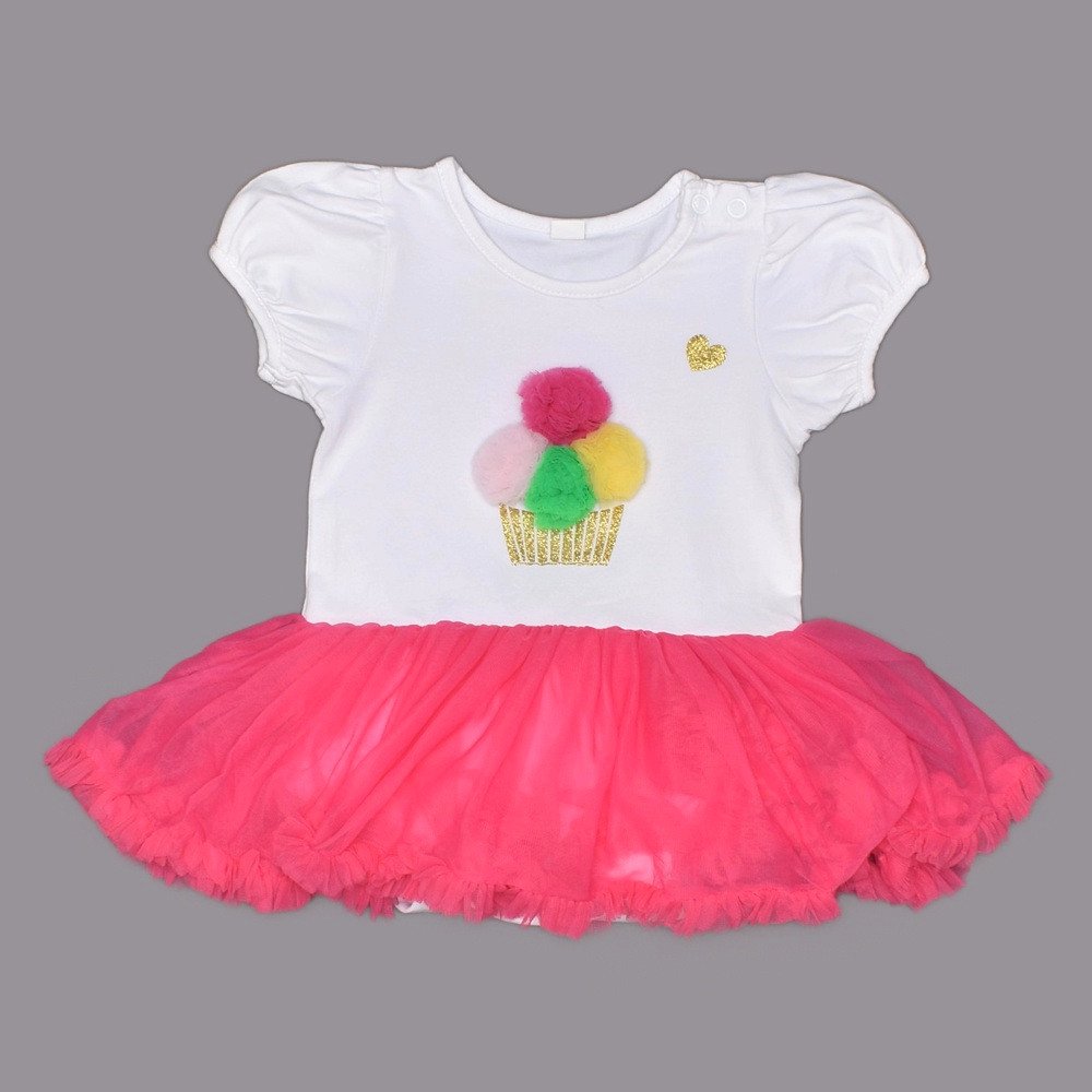 Rochie cu body fete, cupcake, pom-pom, tutu, 68 (3-6 luni) Alte mărci