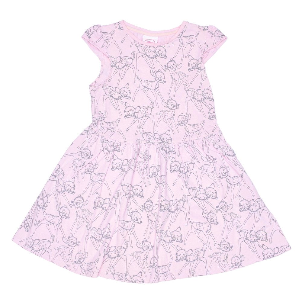 Rochie cu mâneci scurte fete roz cu imprimeu căprioară Disney, 110 (4-5 ...