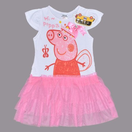 Tunică fete, Peppa Pig, fluture, panglică, tulle, 116 (5-6 ani) Alte mărci