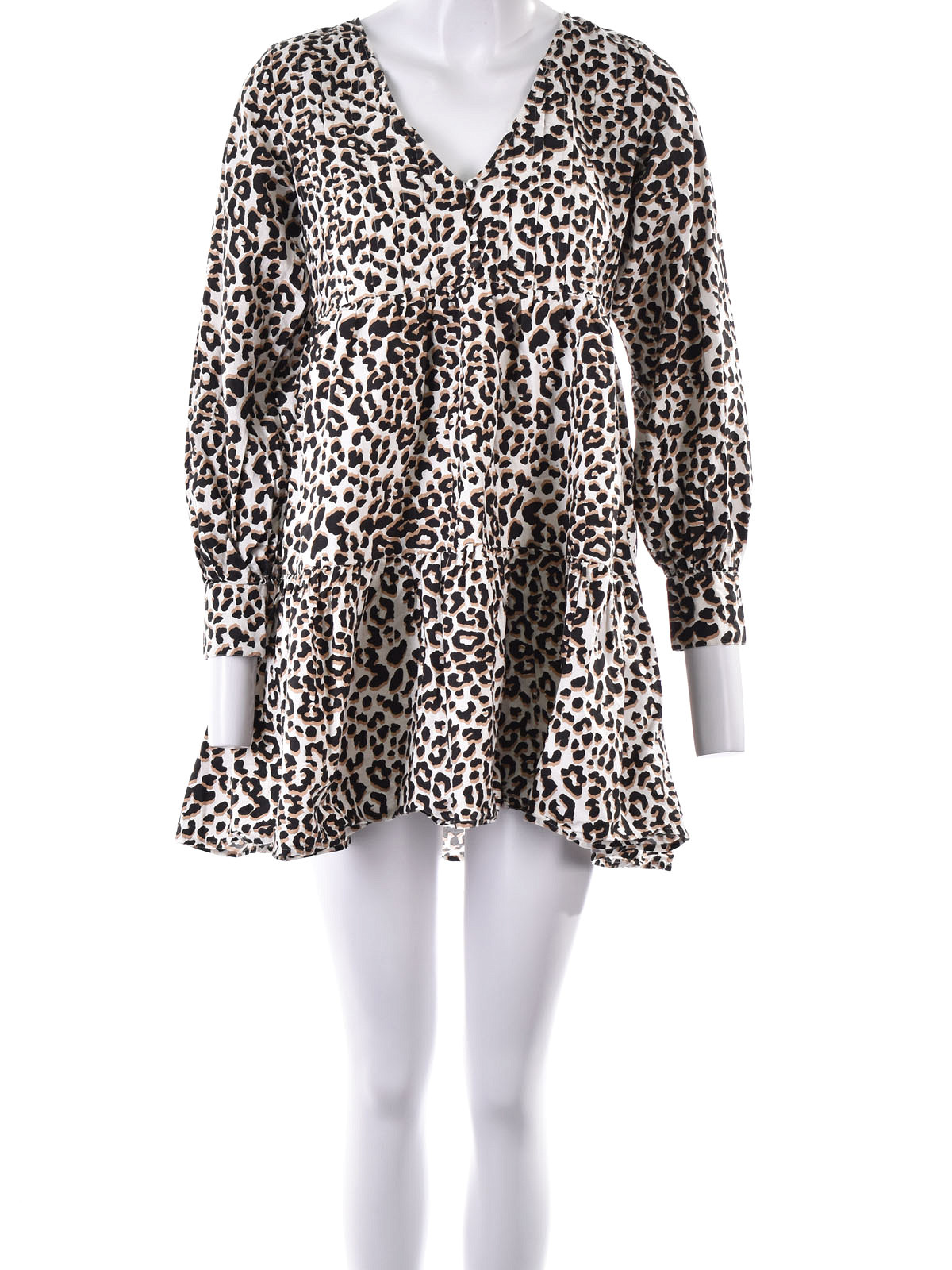 Rochie animal print cu mâneci lungi damă, 36 Asos