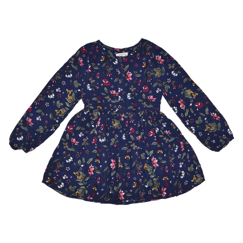 Rochie florală cu mâneci lungi copii, 116 (5-6 ani) C&A