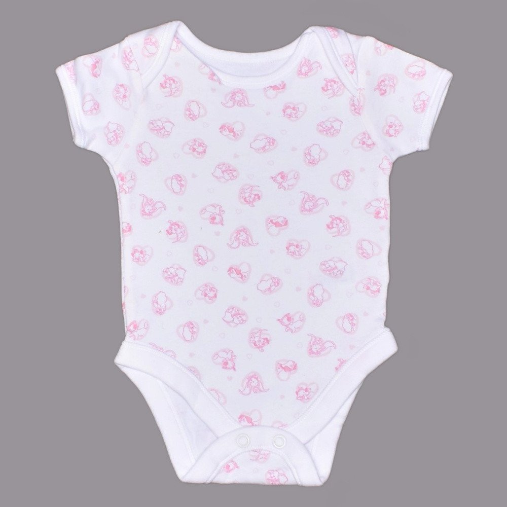 Body alb cu imprimeu roz cu personaje Disney, 56 (nou născut) Disney Baby
