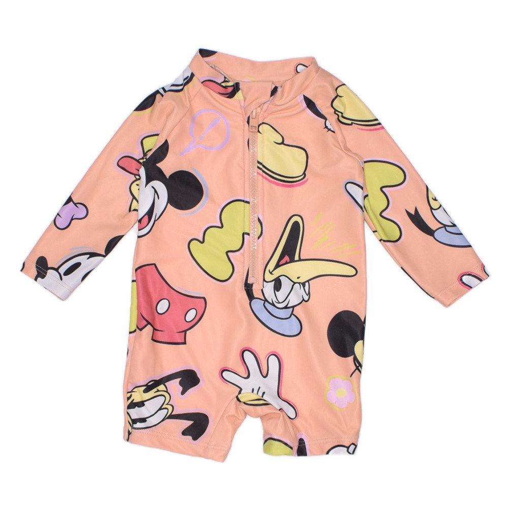 Costum înot fete cu imprimeu Mickey Mouse și Donald Duck, 68 (3-6 luni ...