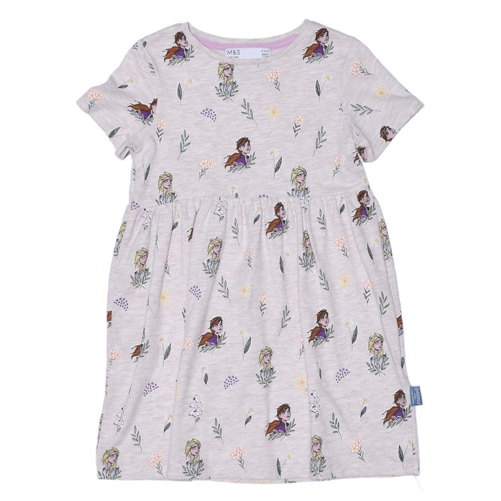 Rochie cu Anna și Elsa, floral, 110 (4-5 ani) Disney Frozen