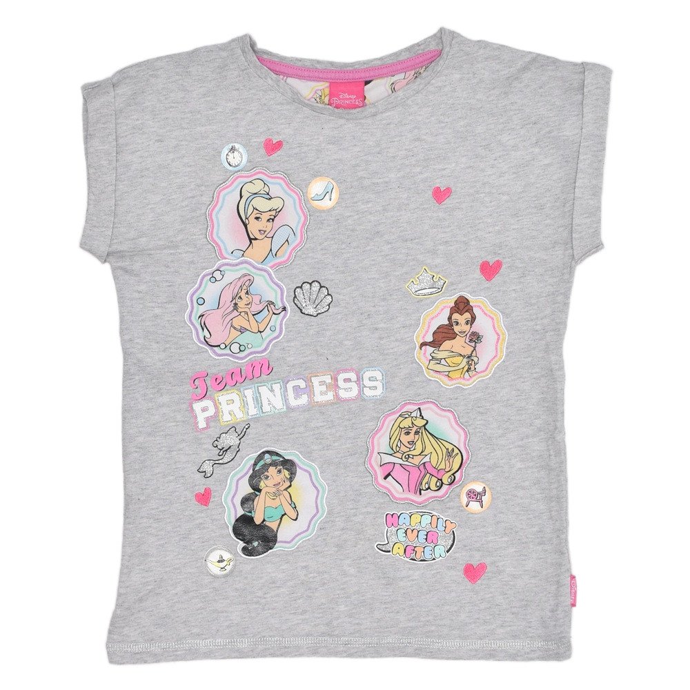 Tricou gri printese disney team princess, 116 (5-6 ani) Disney Princess