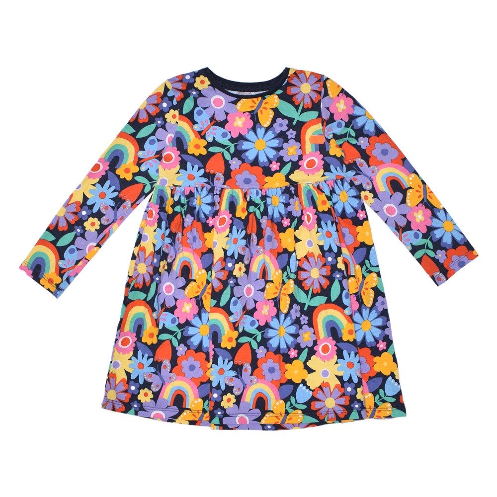 Rochie fete, floral, curcubeu, 110 (4-5 ani) F&F