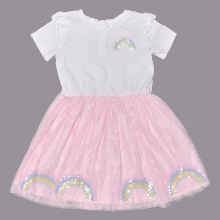 Rochie cu curcubeu și paiete, 104 (3-4 ani) George