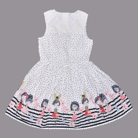 Rochie elegantă fete cu buline și desene animate, 152 (11-12 ani) George