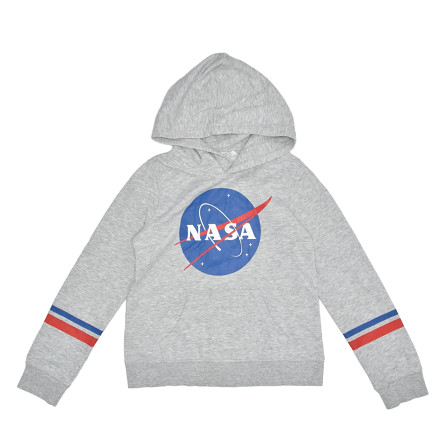 Hanorac NASA gri cu glugă fete, 146 (10-11 ani) H&M