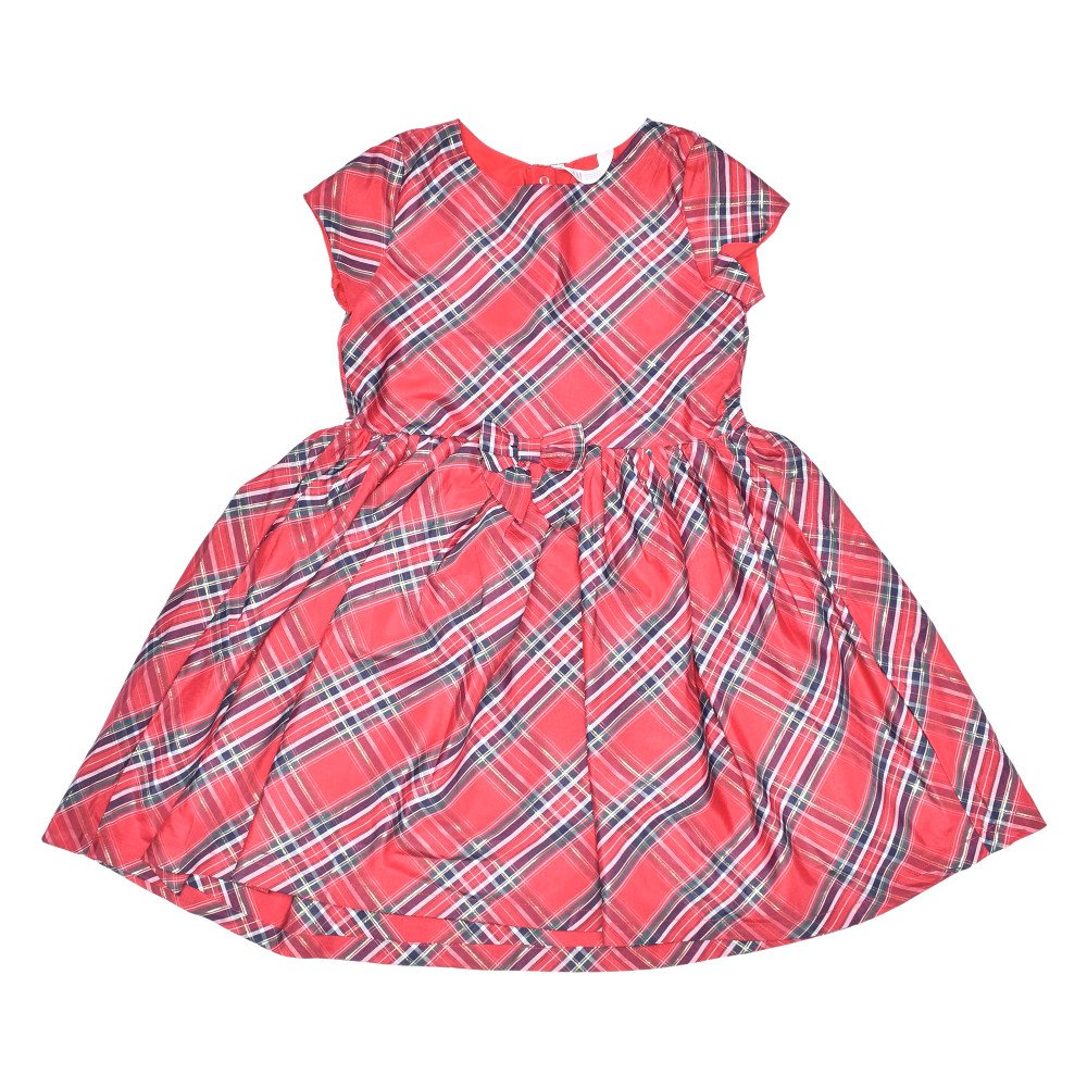 Rochie de ocazie fete cu model în carouri și fundă, 140 (9-10 ani) H&M