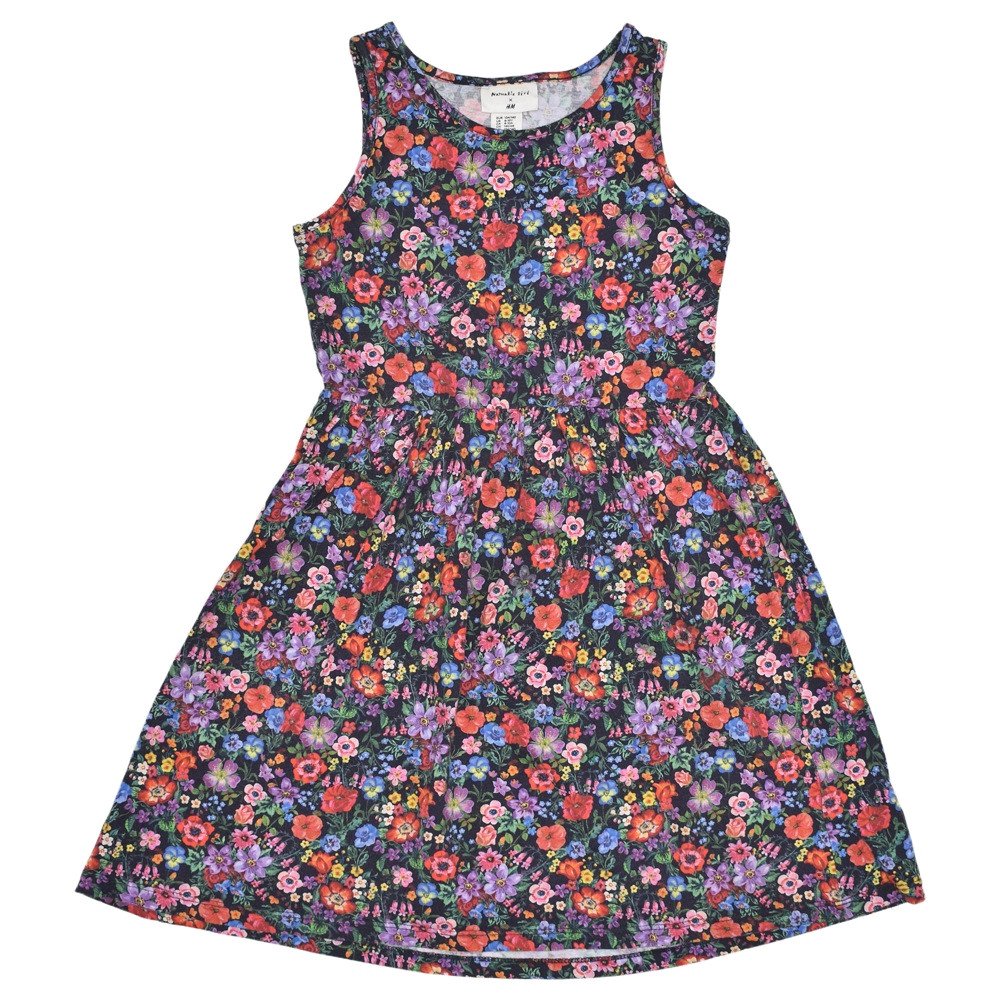 Rochie din bumbac fete, floral, 134 (8-9 ani) H&M