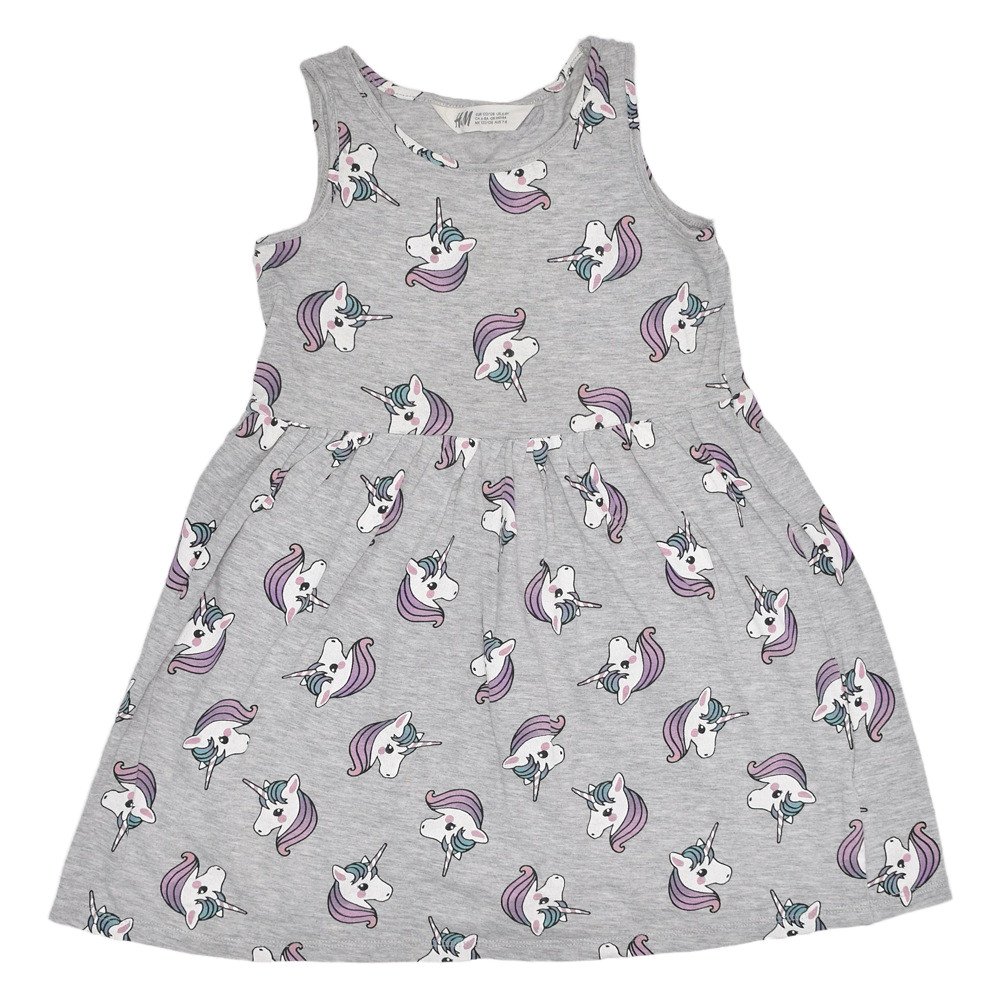 Rochie fete unicorn imprimeu colorat, 122 (6-7 ani) H&M