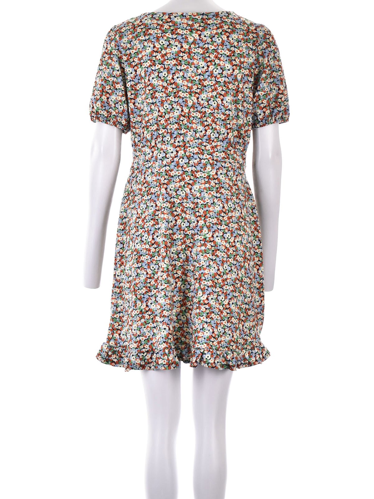 Rochie cu mâneci scurte damă cu imprimeu floral și volănașe, 40 M&Co
