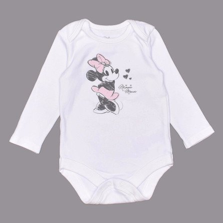 Body cu mâneci lungi fete, 68 (3-6 luni) Minnie Mouse