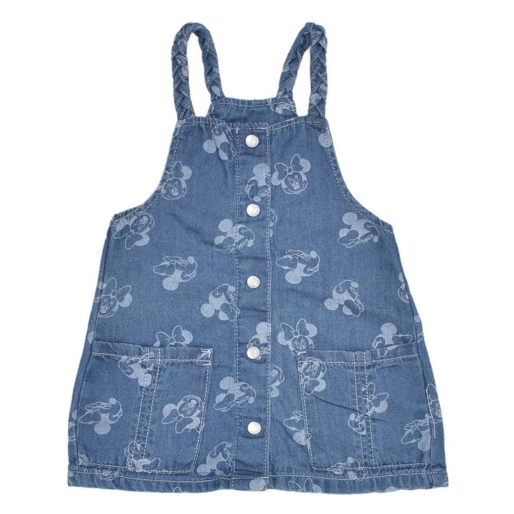Rochie de blugi fete cu imprimeu Minnie Mouse și nasturi, 74 (6-9 luni ...