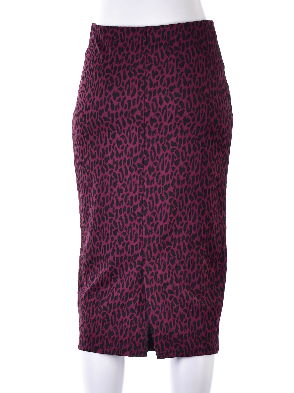 Fustă lungă damă animal print, S Papaya