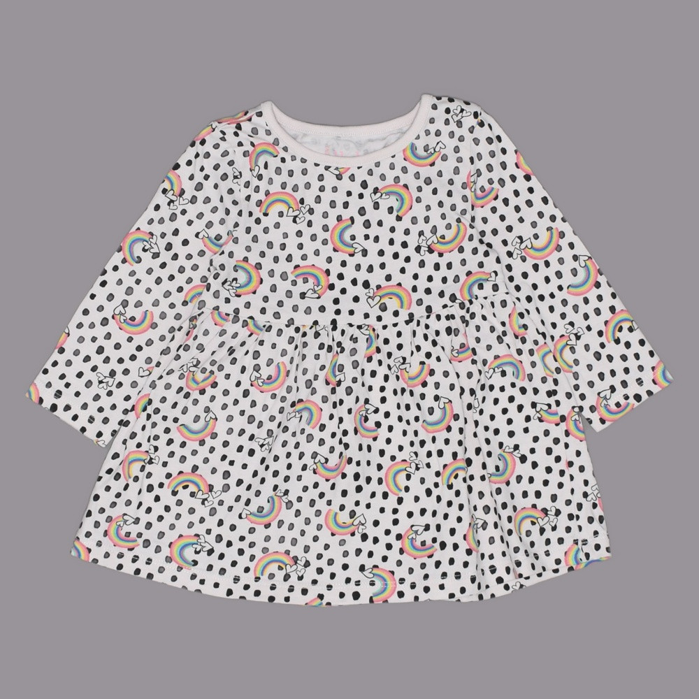 Rochie fete curcubeu buline, 68 (3-6 luni) Peacocks