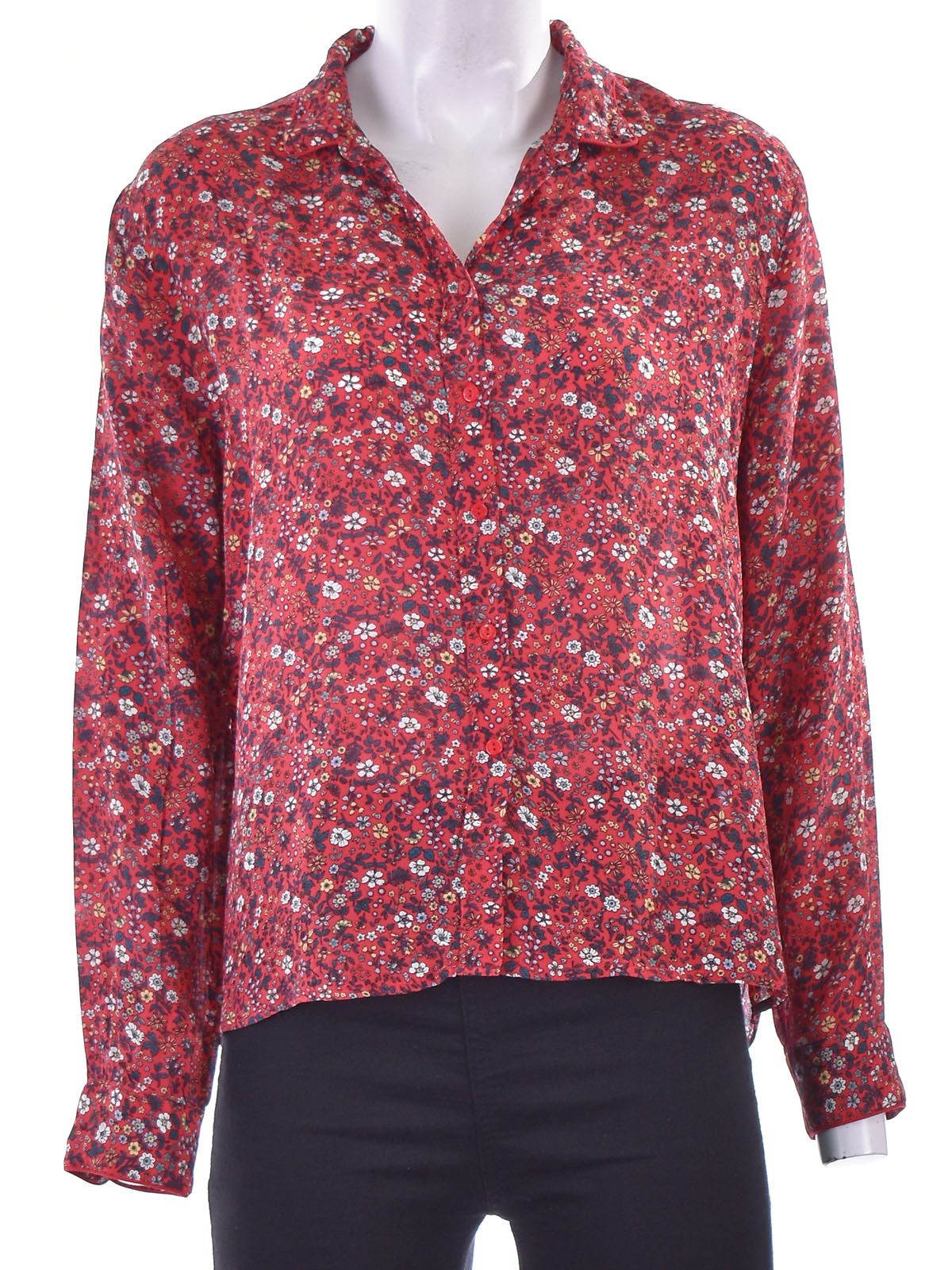 Cămașă florală roșie cu mânecă lungă damă, L Pepe Jeans