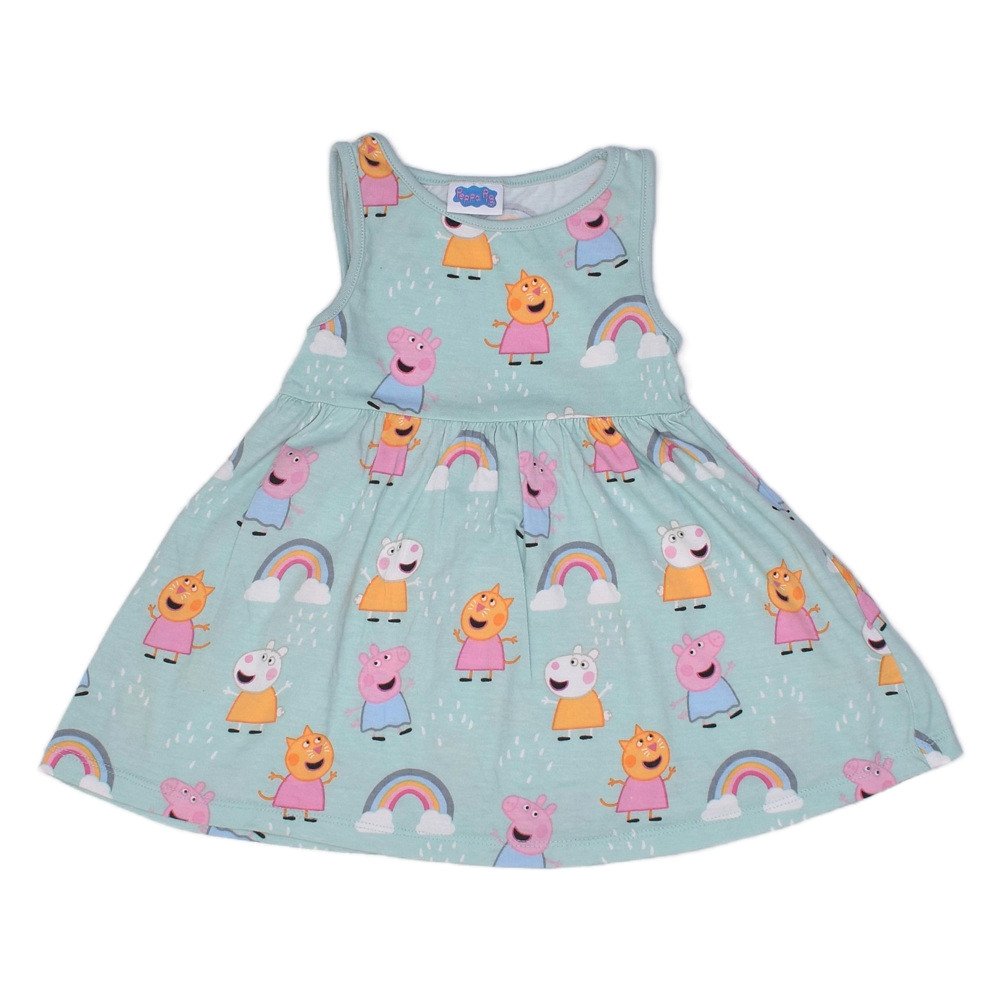 Rochie fete cu curcubeu și personaje animate, 86 (12-16 luni) Peppa Pig