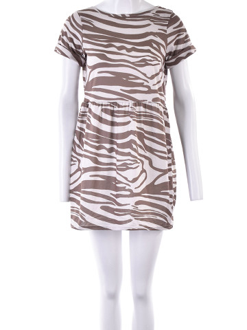 Rochie animal print zebră cu mâneci scurte damă, 38 PrettyLittleThing