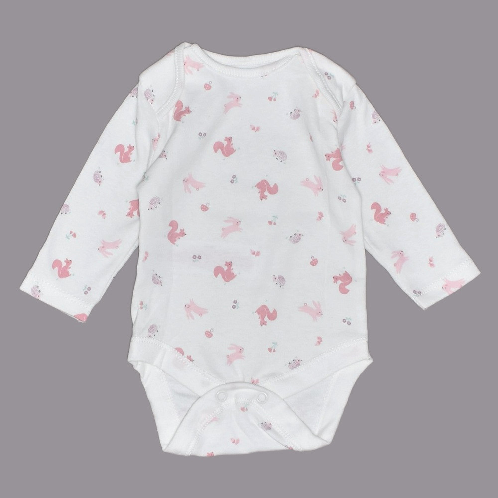 Body cu mâneci lungi fete, veverițe, 56 (nou născut) Primark essentials