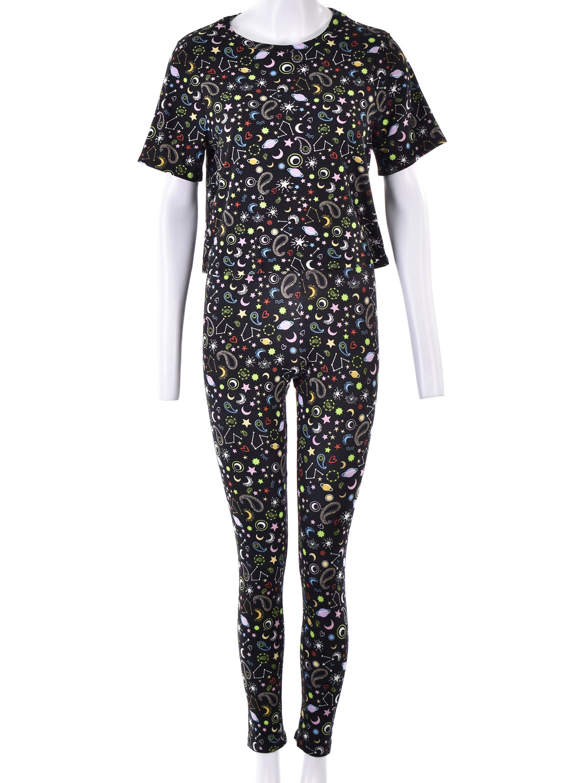 Pijama damă model astral, S Primark essentials