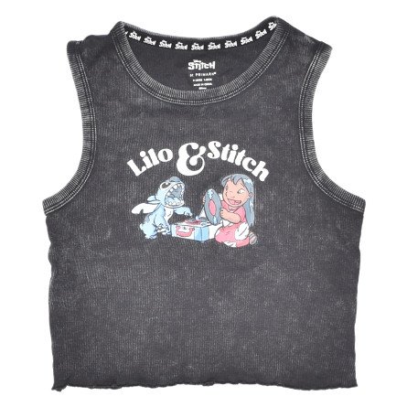 Top fete, Lilo & Stitch, negru, 140 (9-10 ani) Primark essentials