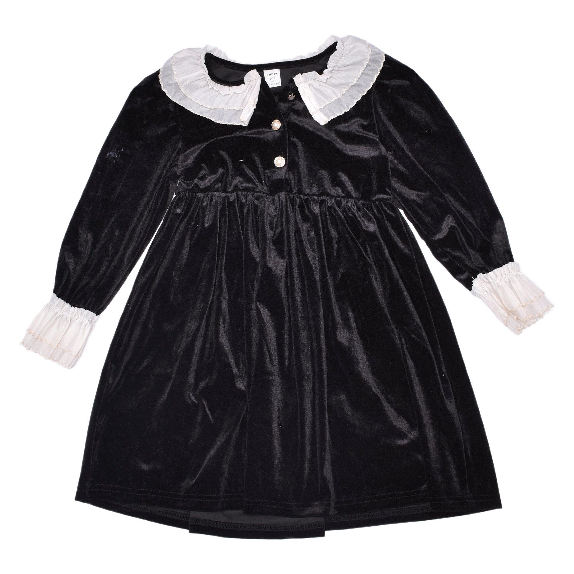 Rochie de catifea fete, 116 (5-6 ani) Shein