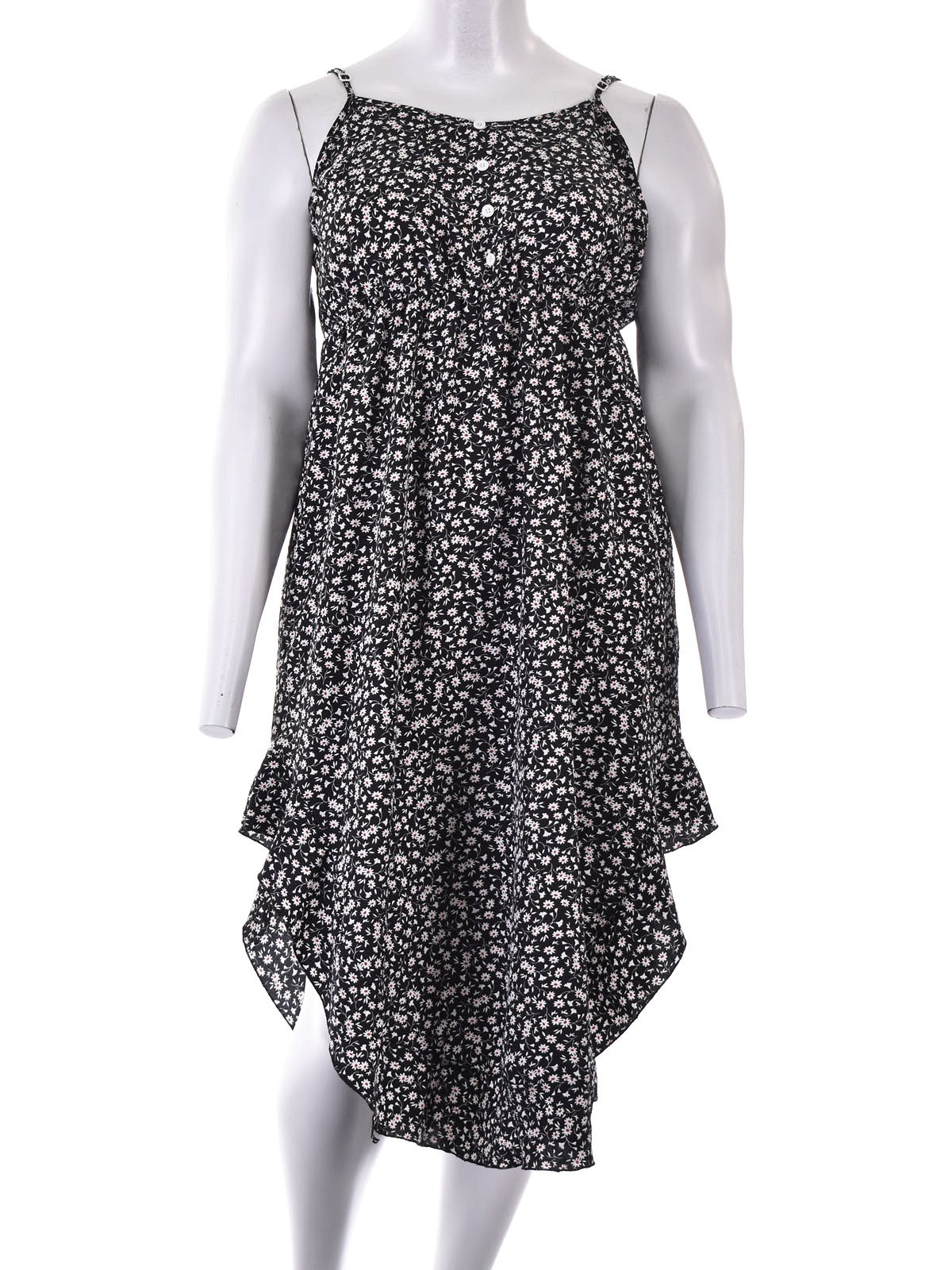 Rochie de vară damă, floral, asimetrică, XXL Shein