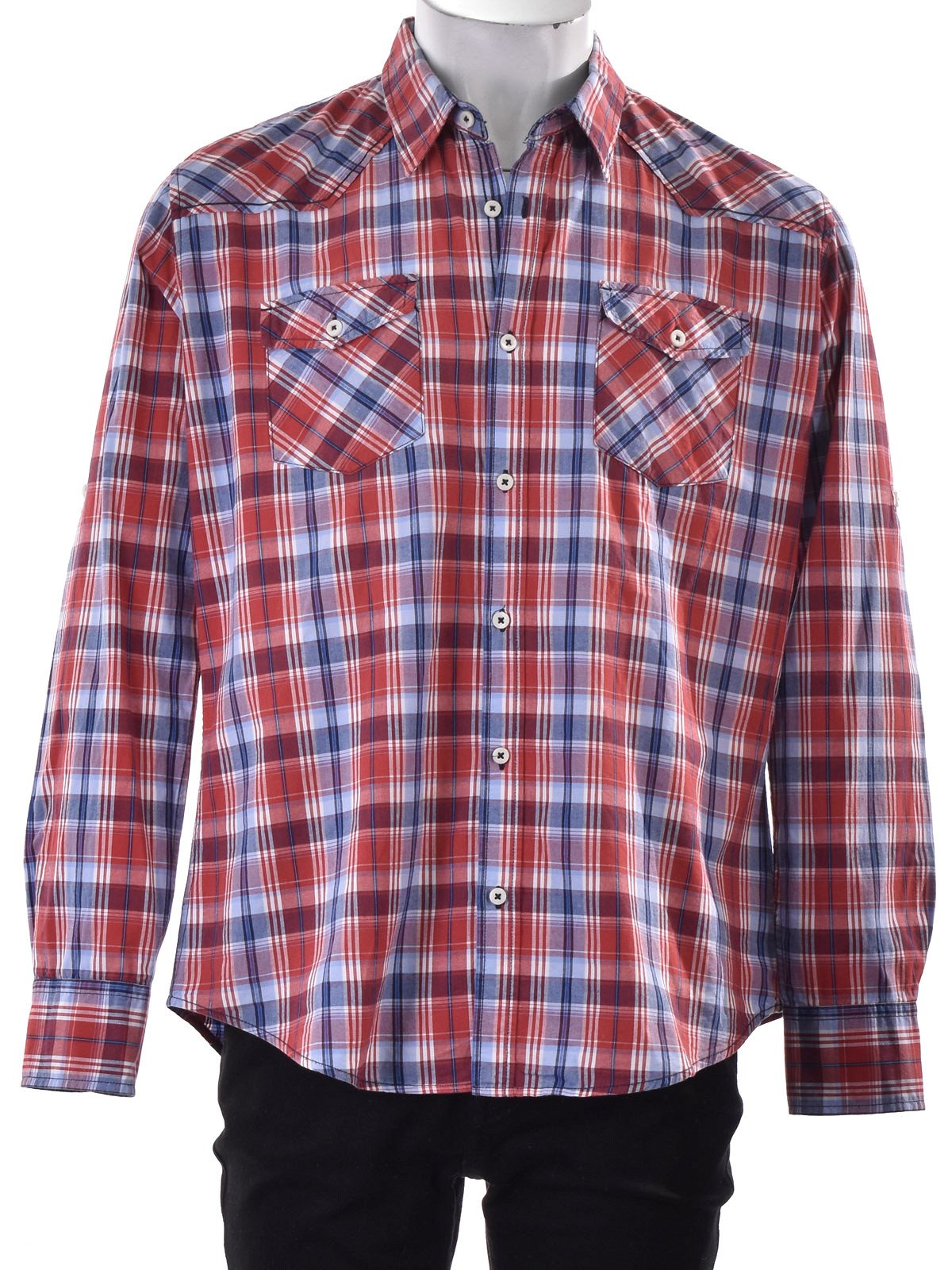Cămașă Slim Fit bărbați, XL Smog