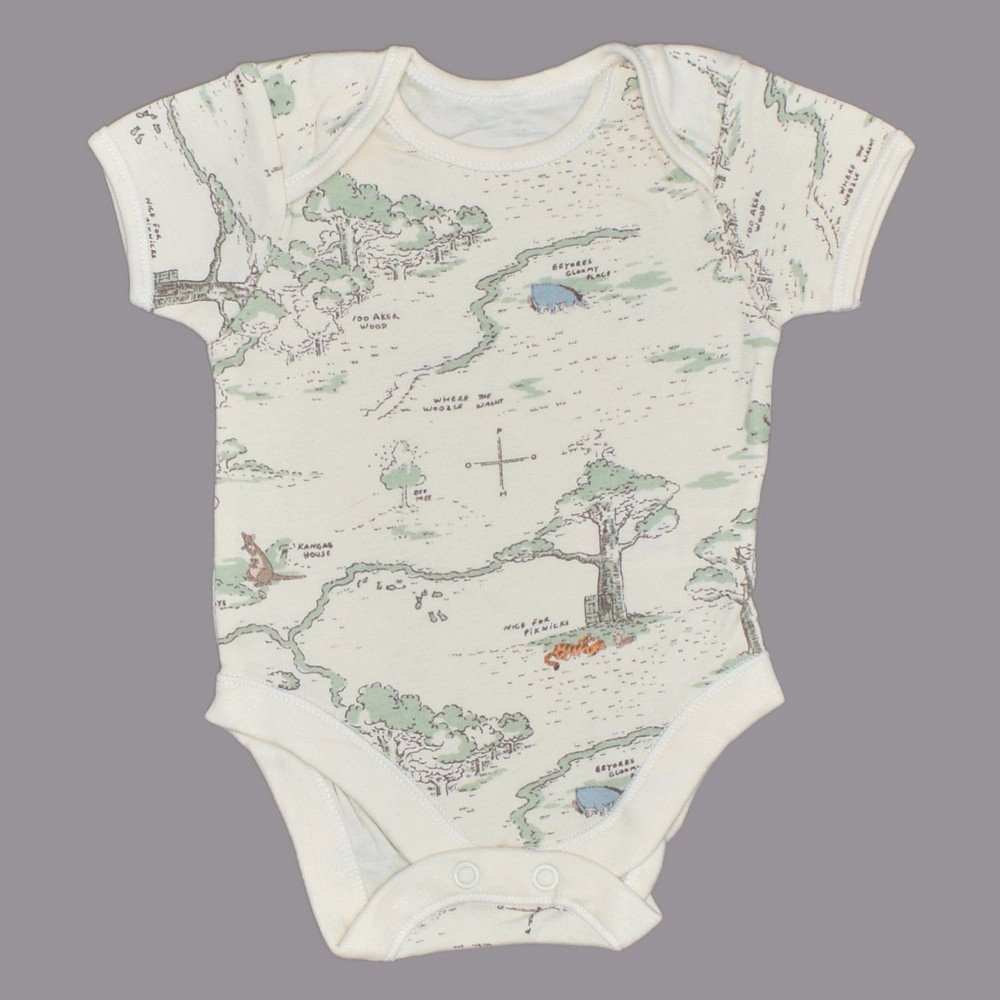 Body cu harta și copaci, mâneci scurte băieți, 56 (nou născut) Winnie ...