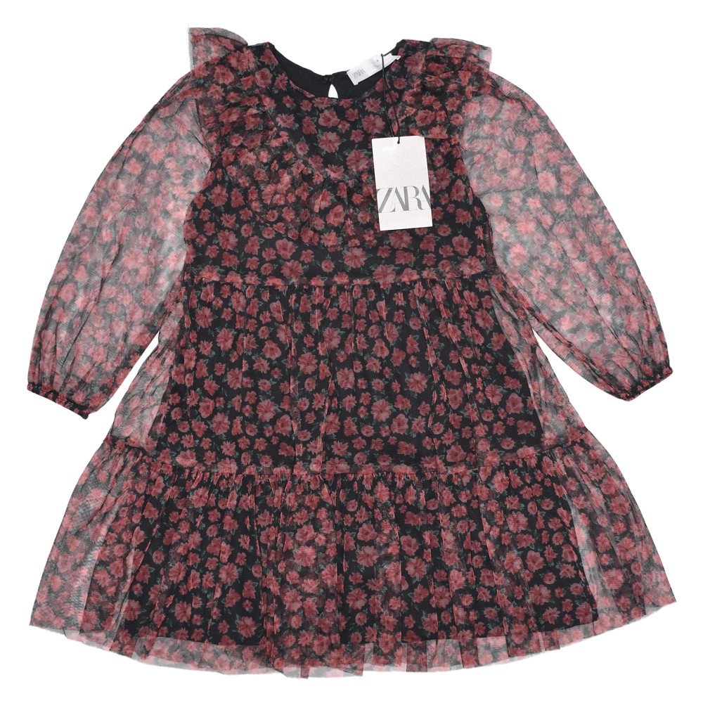 Rochie cu mâneci lungi pentru fete cu imprimeu floral, 116 (5-6 ani) Zara