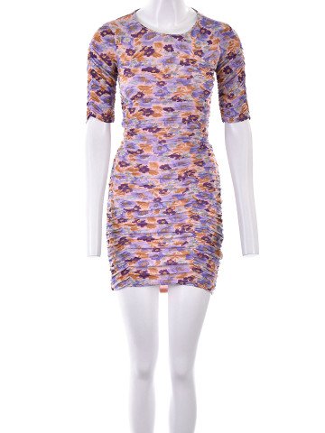 Rochie stretch scurtă cu imprimeu floral multicolor, XS Zara